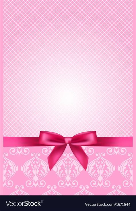Pink Wallpaper With Bow Vector Image On Vectorstock Cool Wallpapers