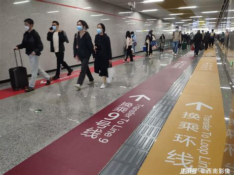 重庆轨道沙坪坝站站内换乘通道投用，三条轨道线3分钟换乘澎湃号·湃客澎湃新闻 The Paper