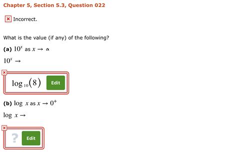 Solved Chapter 5 Section 53 Question 022 Xincorrect What