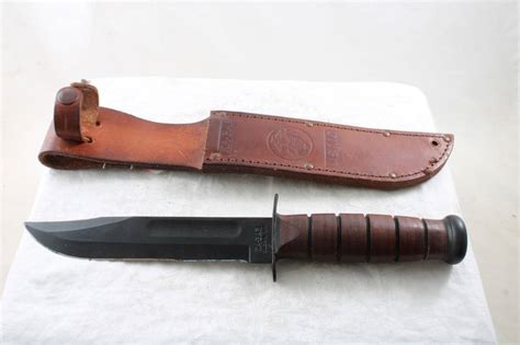 Kabar Usmc Fixed Blade Knife Leather Sheath Auction