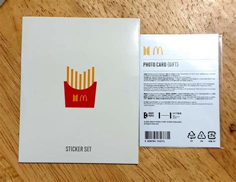 Official Bts X Mcdo Sticker Set With Jk Pc Hobbies And Toys Memorabilia And Collectibles K Wave