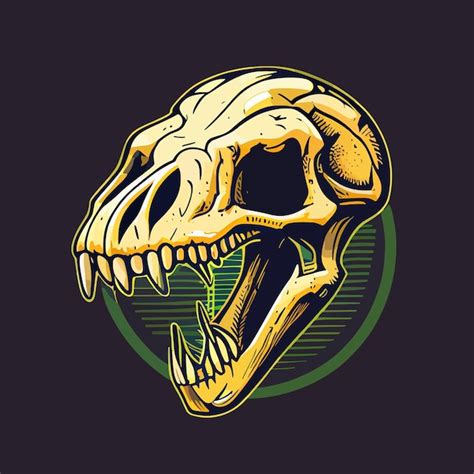 Premium Vector Trex Skull Vector Icon Illustration Dinosaur
