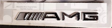 Stemma Fregio Logo Emblema Adesivo Mercedes Badge Amg Cromo Cromato 3d
