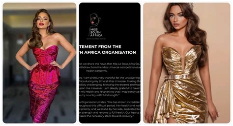 Miss South Africa 2024, Mia Le Roux, Withdraws from Miss Universe, Releases Official Statement ...