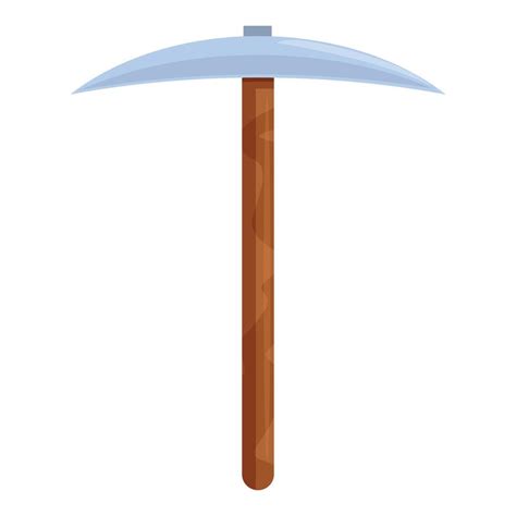 Classic Miner Pickaxe With Wooden Handle For Extracting Minerals