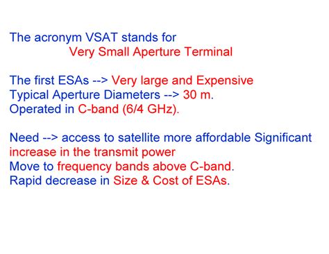Vsat1 Vsat The Acronym Vsat Stands For Very Small Aperture Terminal