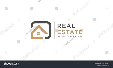 Black Gold Real Estate Logo Image Stock Vector Royalty Free