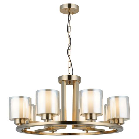 Yara 8 Light Antique Brass Pendant