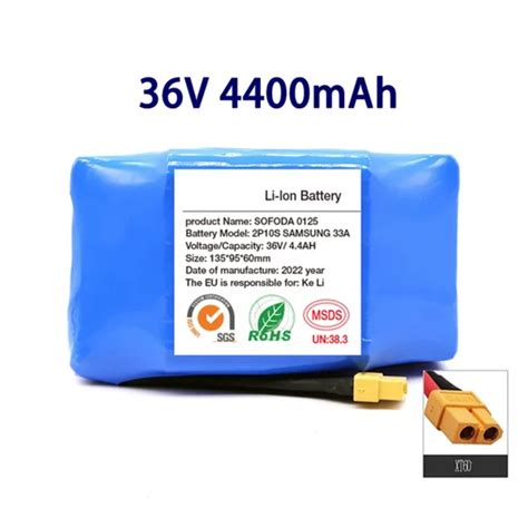 36v 60ah Battery Hoverboard Rechargeable Li Ion B Grandado