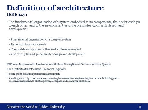 Ict Architectures 5 Enterprise Architecture Bas Kruiswijk Leiden