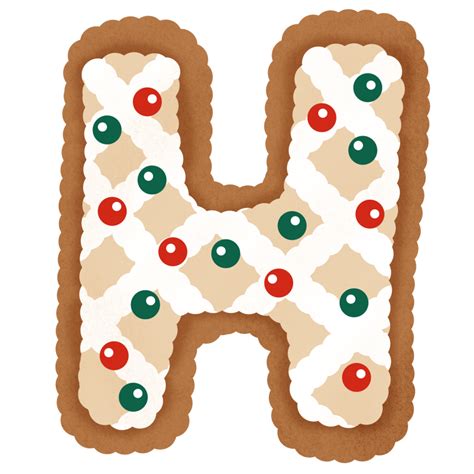Gingerbread Christmas Alphabet 33649107 Png