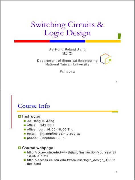 switching circuits and logic designs pdf logic synthesis computing