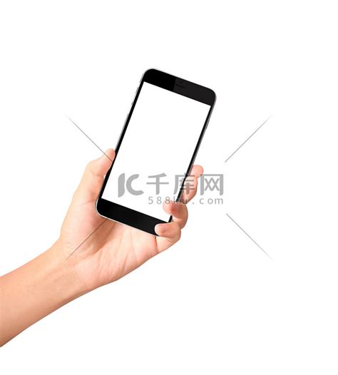 手握触摸屏智能手机高清摄影大图 千库网