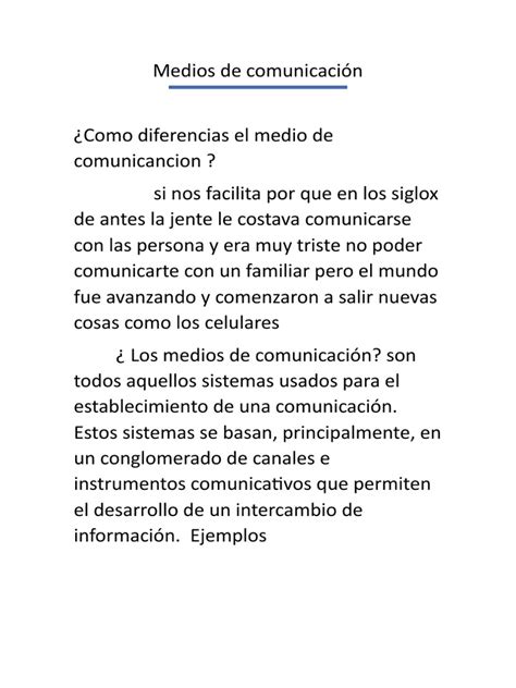 Medios De Comunicación Pdf