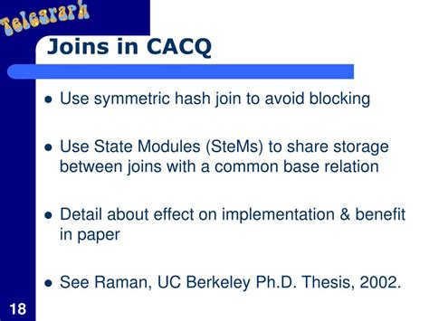 ppt continuously adaptive continuous queries cacq over streams