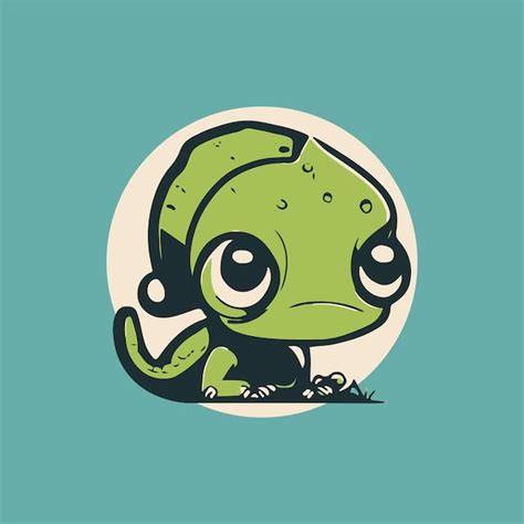 Illustration Vectorielle Caméléon Vecteur Premium