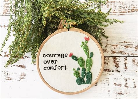 Cactus Embroidery Hoop Art Plant Embroidery Hoop Petagadget