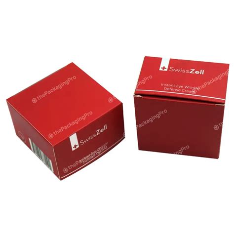 Ecofriendly Recyclable Paper Box Red Cardboard Skincare Products