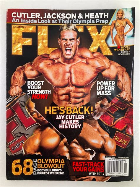 Flex Magazine January 2010 Vol 27 11 Jay Cutler And Nicole Wilkins Le