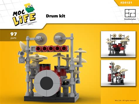 Lego Moc Drum Kit By Moclife Rebrickable Build With Lego