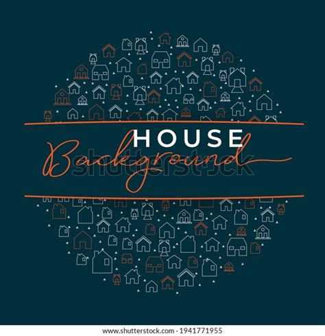 House Background Vector On Dark Green Stock Vector Royalty Free