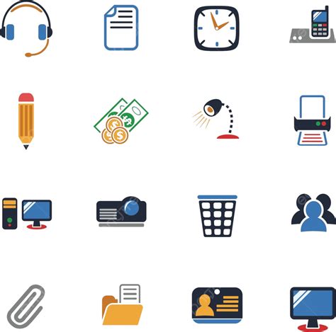 Office Icon Set Folder Paper Vector Vector Folder Paper Vector PNG