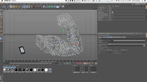 Частицы с эффектором Inheritance в Cinema 4d