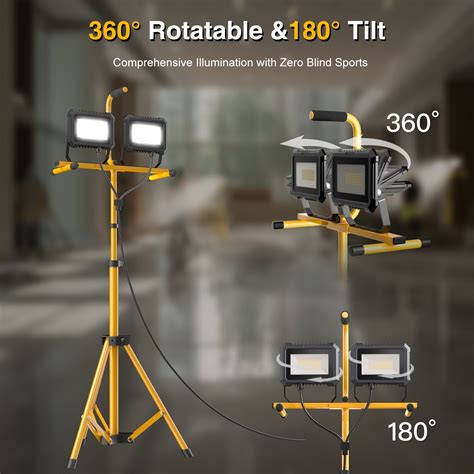Dual Head Led Work Light With Tripod Stand Jc Lgl