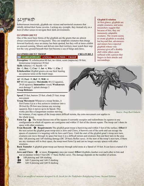 Monster Monday Glyphid Grunt Troop Rpathfinder2e