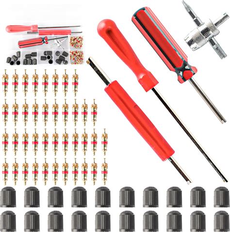 Amazon.com: Motroce 64PCS Tire Valve Stem Removal Tool, Spool Removal and Installation Tool, 4 ...