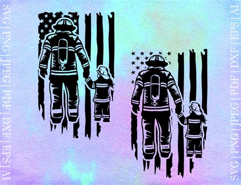 Free Firefighter Dad Daughter Flag Svg Free Svg With Seleart