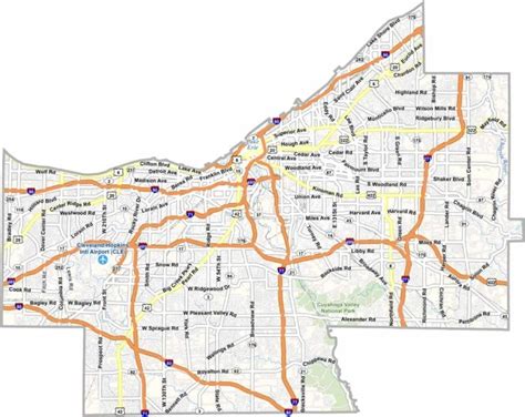 Summit County Map Ohio Us County Maps