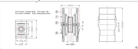 SC APC To SC APC Single Mode Simplex Without Flange Plastic Fiber Adapter HOLIGHT