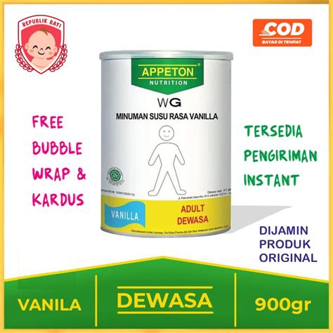 Jual Appeton Weight Gain Adult Dewasa Vanila Vanilla 900gr MURAH GRATIS