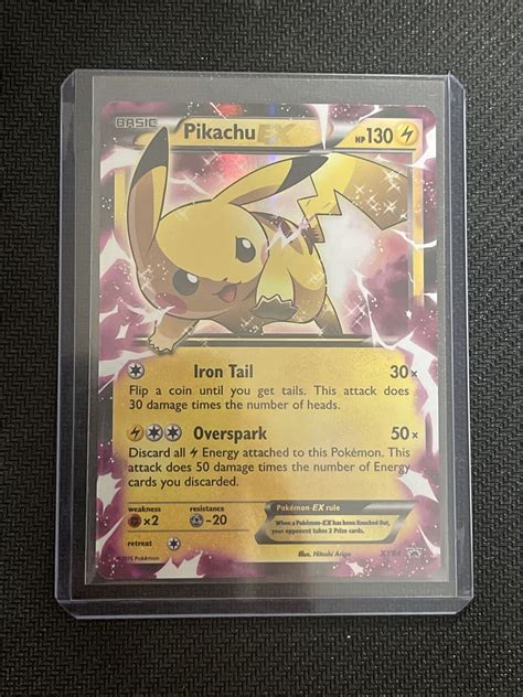 Pokémon Tcg Pikachu Ex Xy Black Star Promos Xy84 Holo Promo Lightly