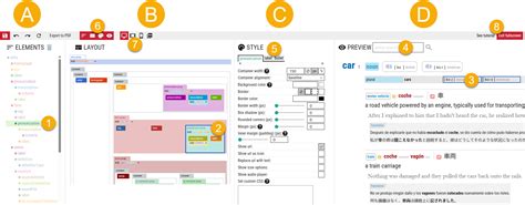 Layout Editor Lexonomy Guide