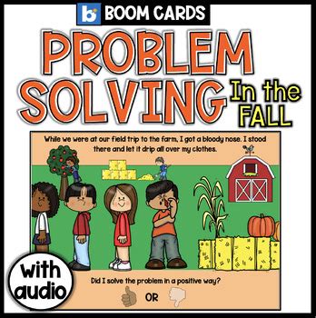 Fall Problem Solving Social Story Boom Cards Activity Fall Social Skills SEL
