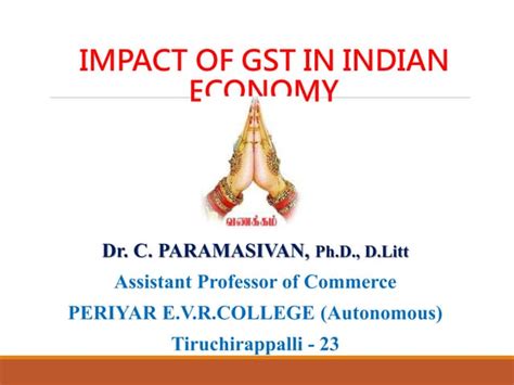 Benefits And Impact Of Gst Pptx Commodities Economy