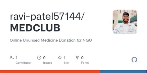 Github Ravi Patel Medclub Online Ununsed Medicine Donation For Ngo
