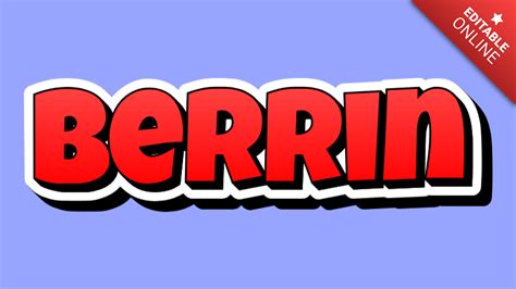 Berrin Betty Boop Text Effect Generator