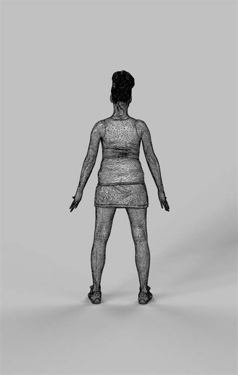 3d Model Animated Sports Woman In A Skirt And Tanktop A Pose Yearn