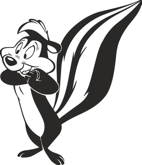 Coloring Book Satisfied Pepe Le Pew To Print And Online