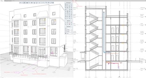 Создание разрезов и фасадов