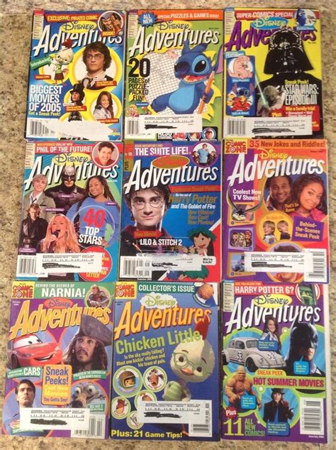 Disney Adventure Magazines 2005 And 2006 Lot Of 9 Back Issues