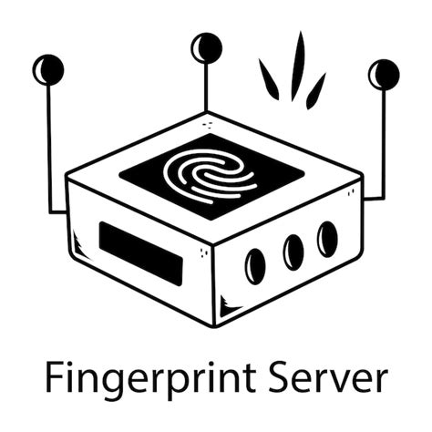 Premium Vector A Black And White Drawing Of A Fingerprint