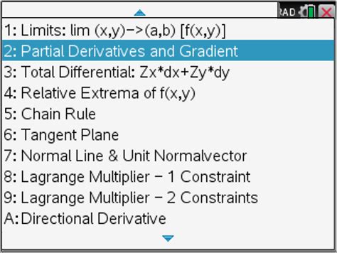 Partial Derivatives Using The Tinspire Cx Cas Stepwise Math And Science