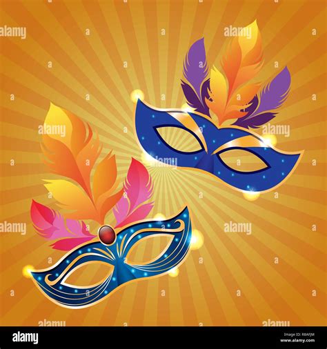 Mari Gras Masks Stock Vector Image And Art Alamy