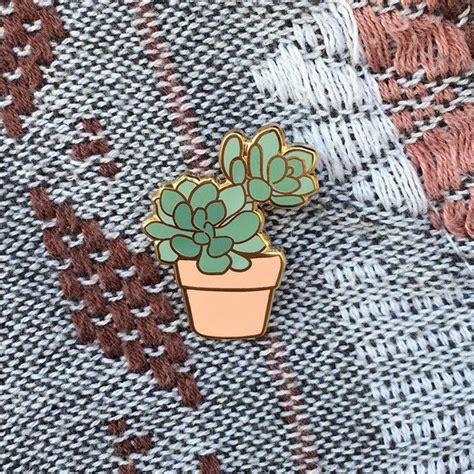 Succulent Pin Enamel Pins Pin And Patches Cute Pins