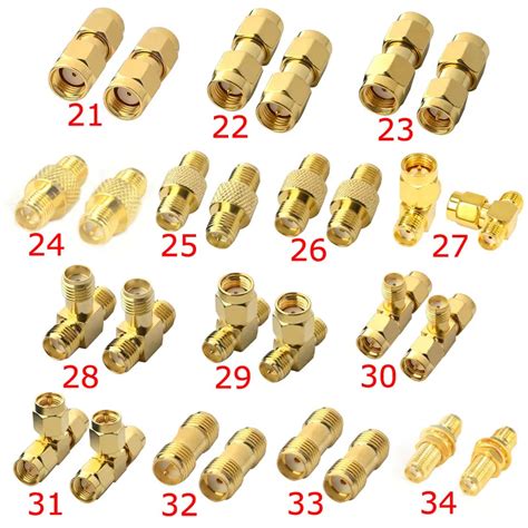 2pcs Rf Coaxial Coax Sma Adapter Kit Sma Rp Sma Male And Female Rf Coax