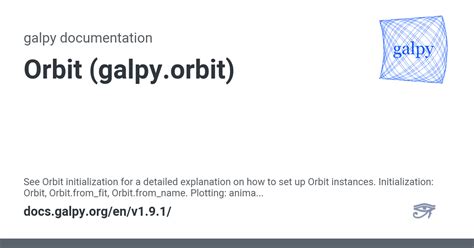 Orbit Galpy Orbit Galpy V Documentation